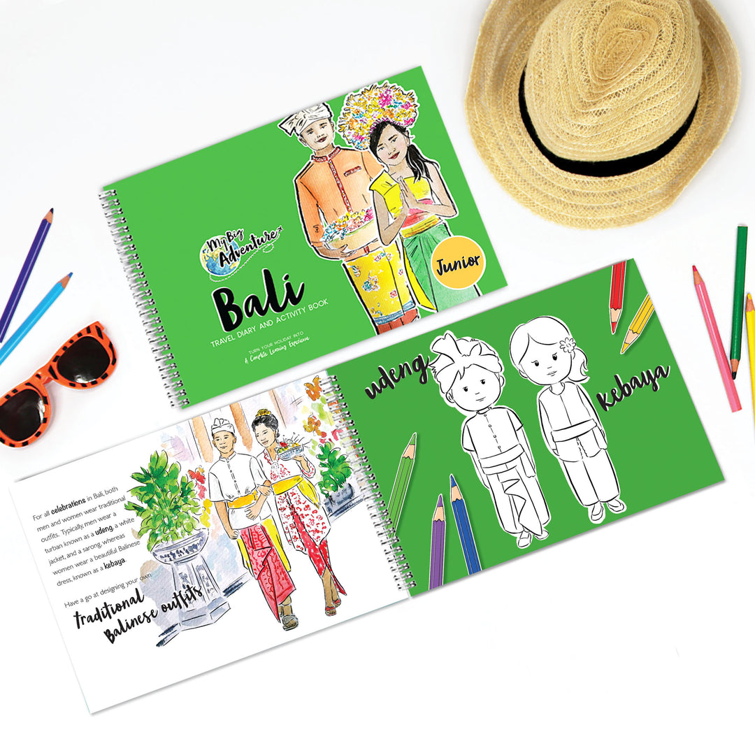 Bali Travel Diary & Activity Books Senior Edition - My Big Adventure ...