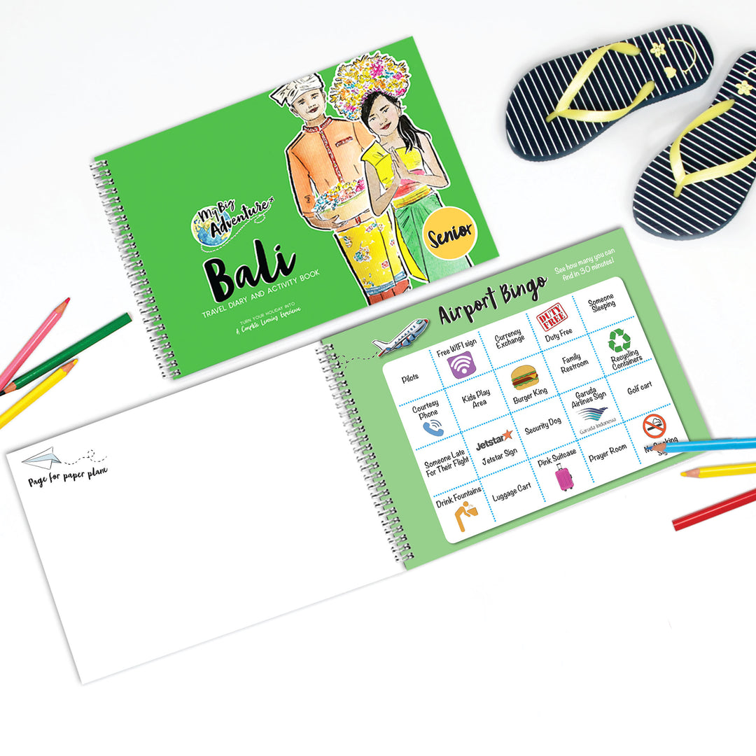 Bali Travel Diary & Activity Books Senior Edition - My Big Adventure ...