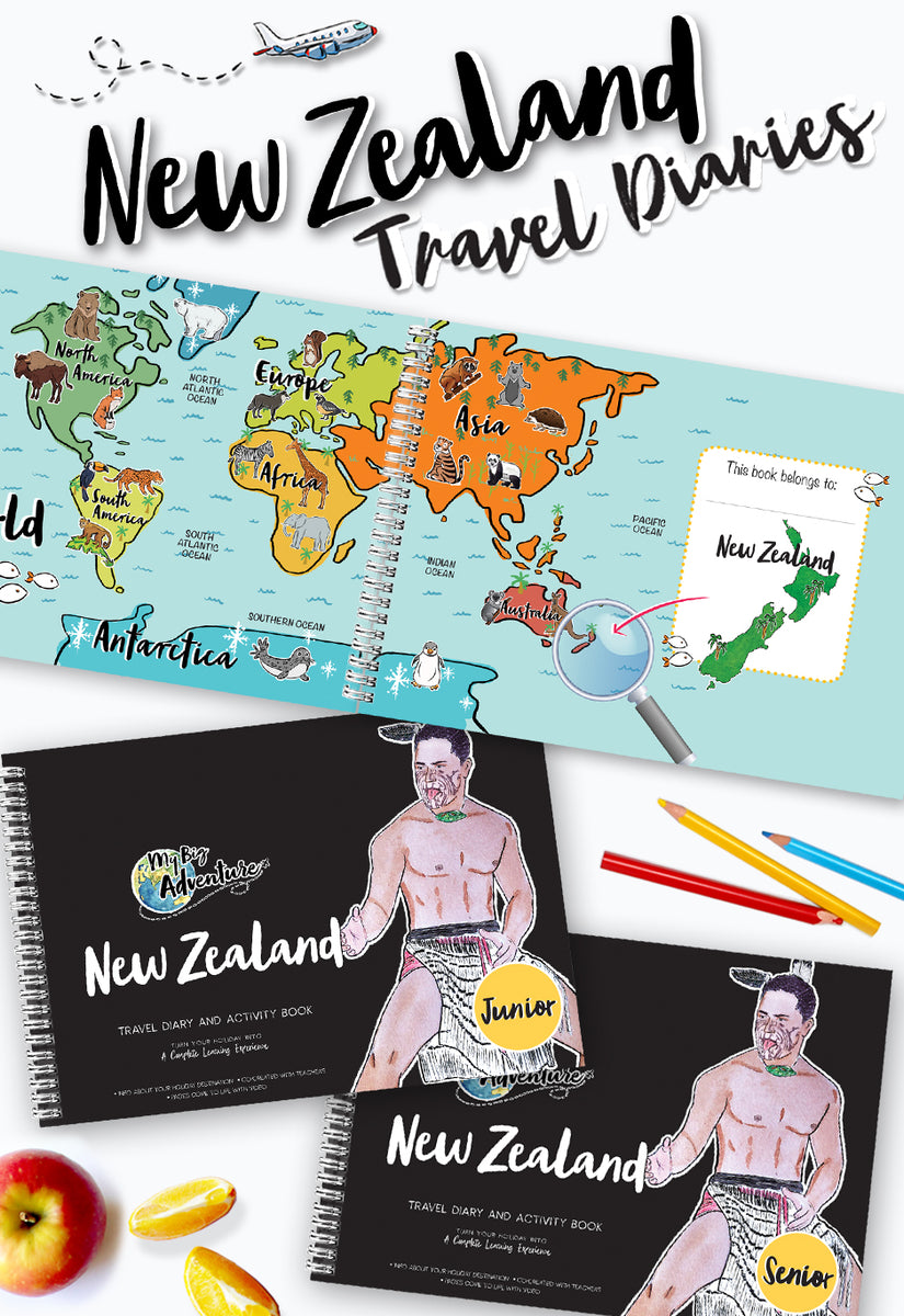 New Zealand Travel Diary & Activity Books – My Big Adventure