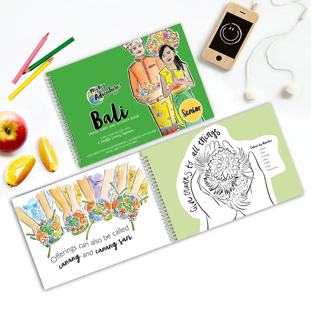 Bali Travel Diary & Activity Books Senior Edition - My Big Adventure ...