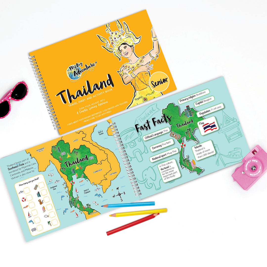 Thailand Travel Diary & Activity Books Senior Edition - My Big ...