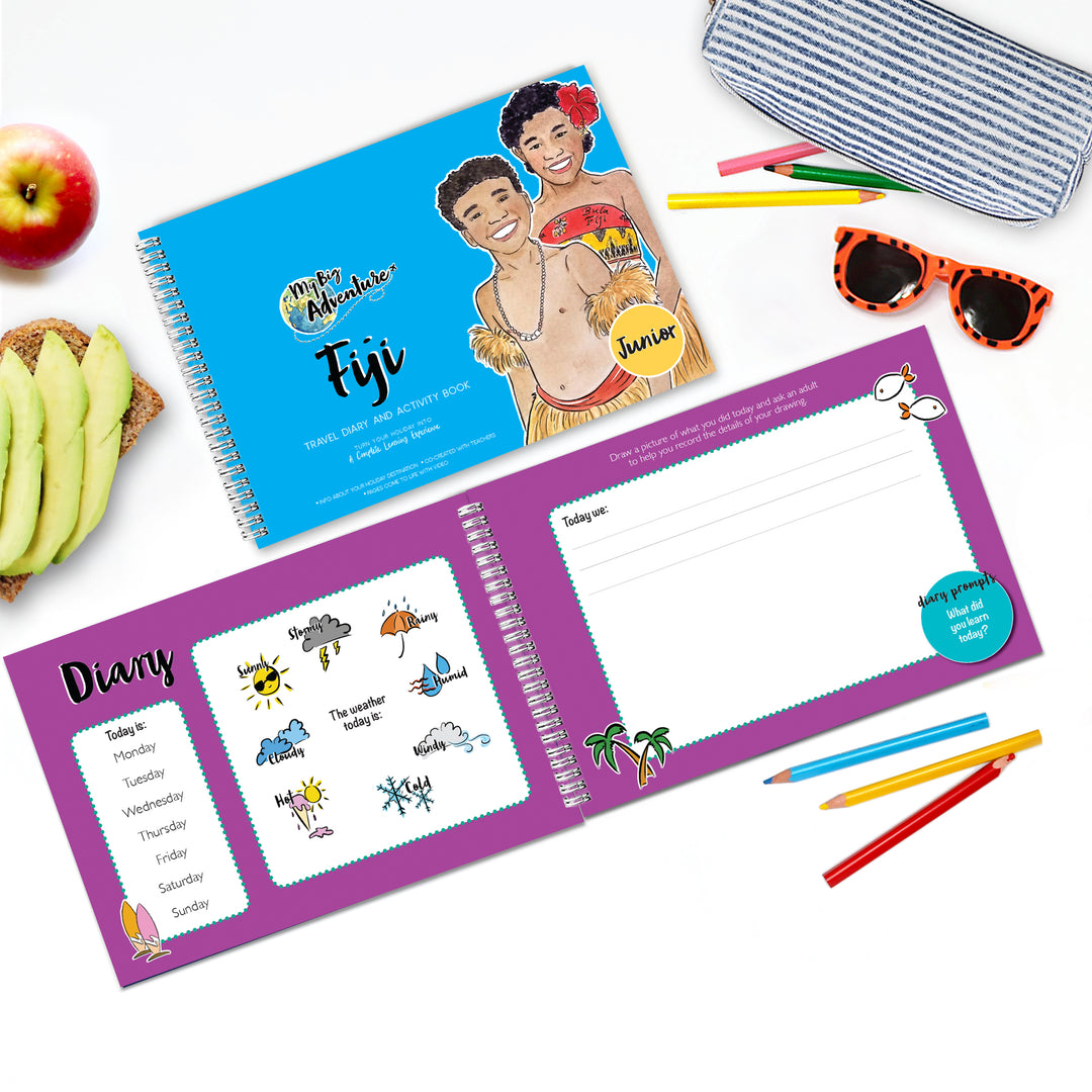 Fiji Travel Diary & Activity Books Junior Edition - My Big Adventure ...