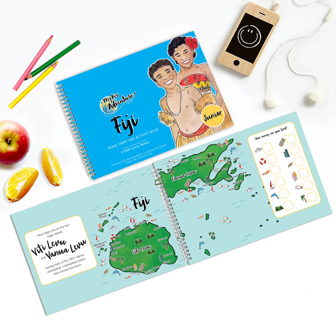 Fiji Travel Diary & Activity Books Junior Edition - My Big Adventure ...