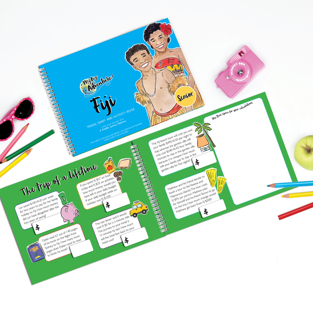 Fiji Travel Diary & Activity Books Senior Edition - My Big Adventure ...