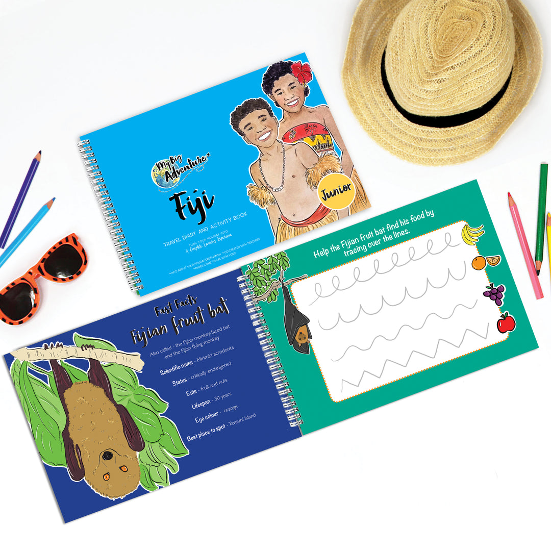 Fiji Travel Diary & Activity Books Junior Edition - My Big Adventure ...