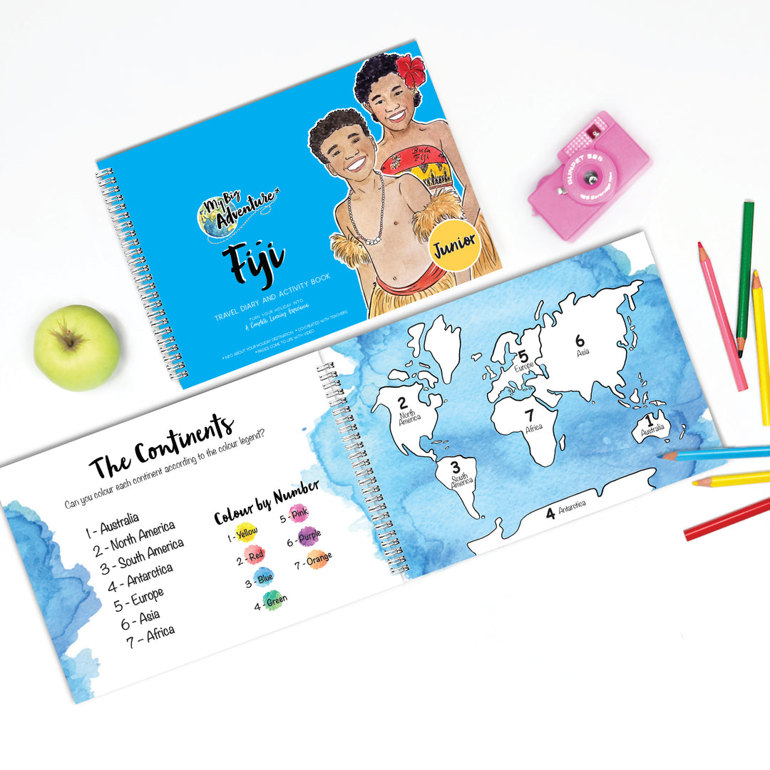Fiji Travel Diary & Activity Books Junior Edition - My Big Adventure ...