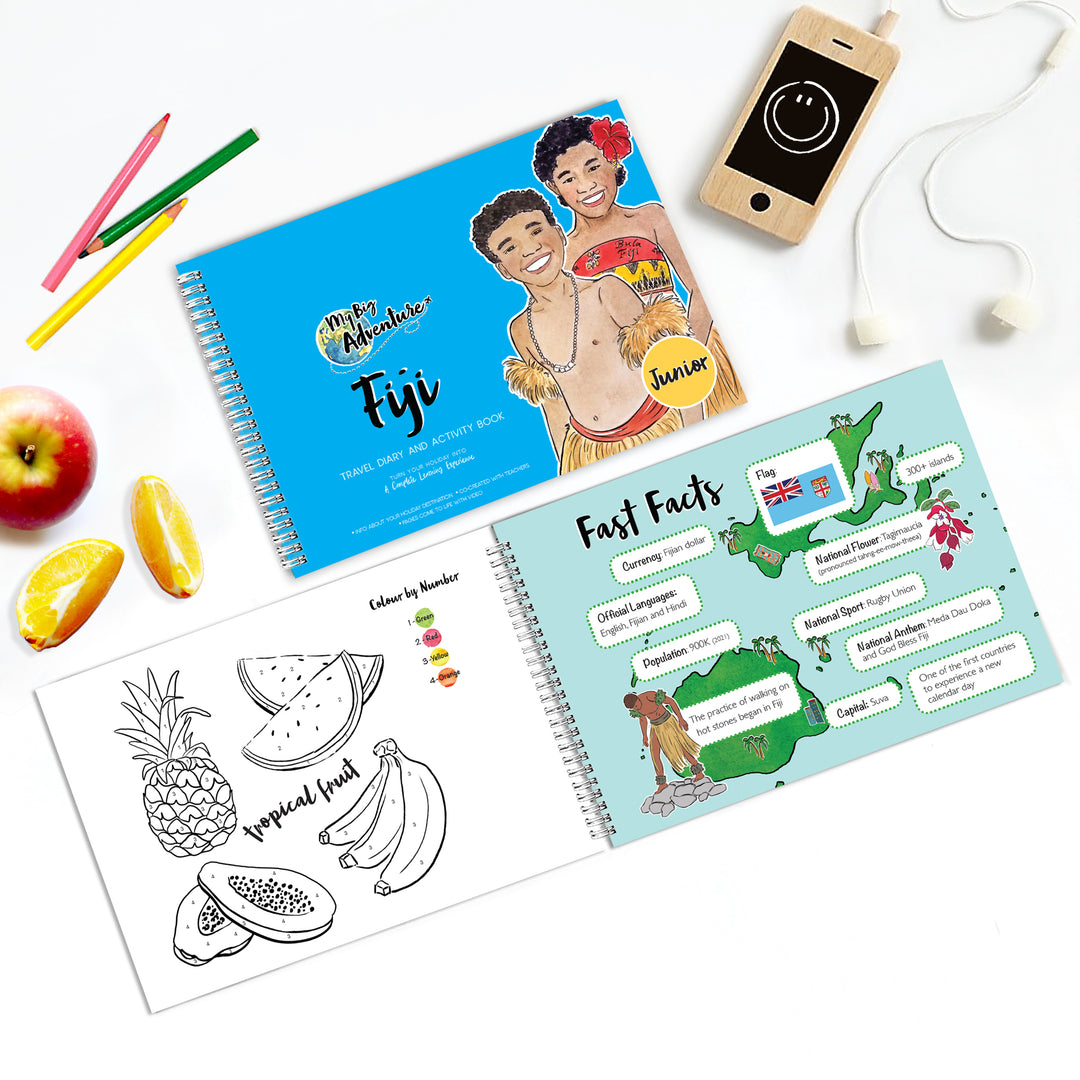 Fiji Travel Diary & Activity Books Junior Edition - My Big Adventure ...