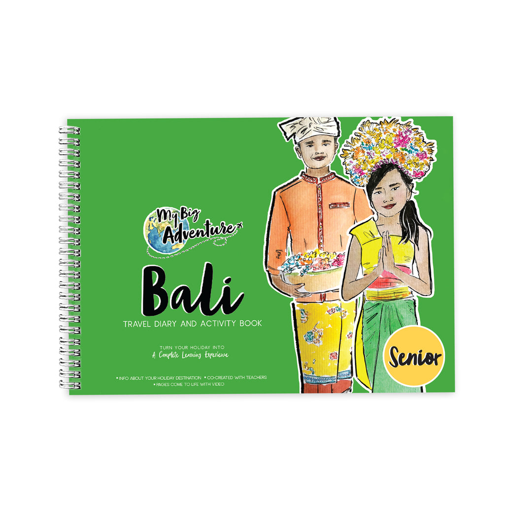 Bali Travel Diary & Activity Books Senior Edition - My Big Adventure ...