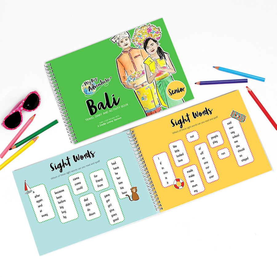 Bali Travel Diary & Activity Books Senior Edition - My Big Adventure ...