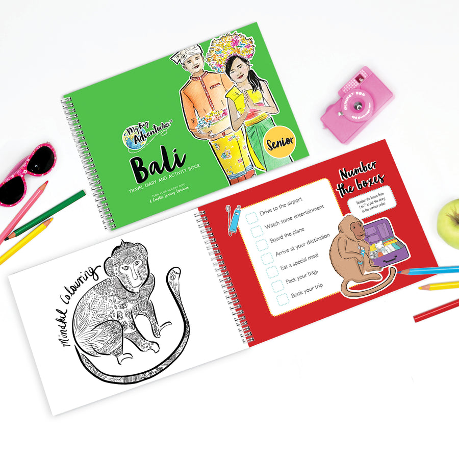 Bali Travel Diary & Activity Books Senior Edition - My Big Adventure ...