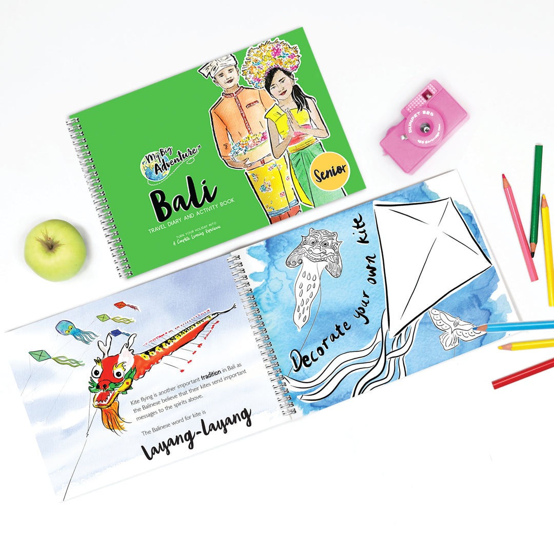 Bali Travel Diary & Activity Books Senior Edition - My Big Adventure ...
