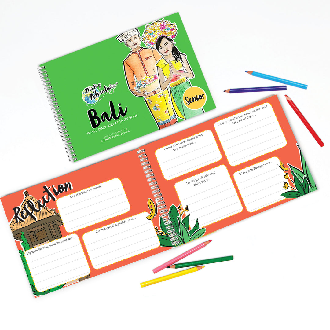 Bali Travel Diary & Activity Books Senior Edition - My Big Adventure ...