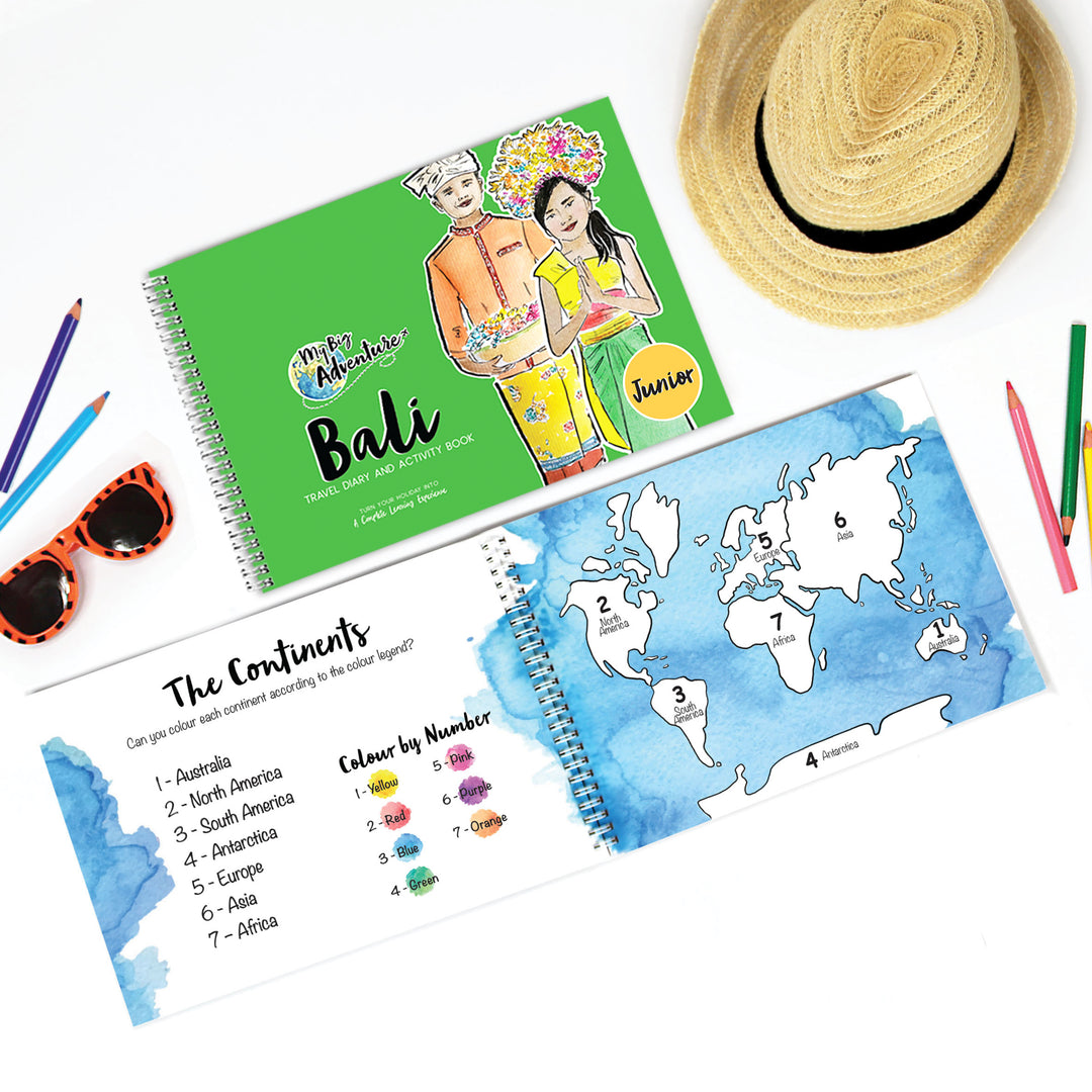 Bali Travel Diary & Activity Books Junior Edition - My Big Adventure ...