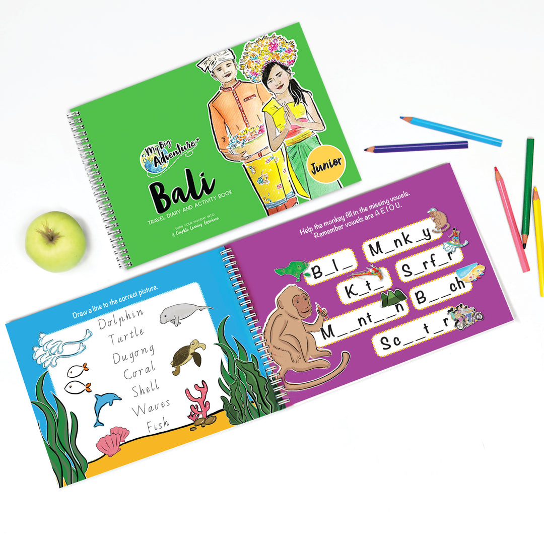 Bali Travel Diary & Activity Books Junior Edition - My Big Adventure ...