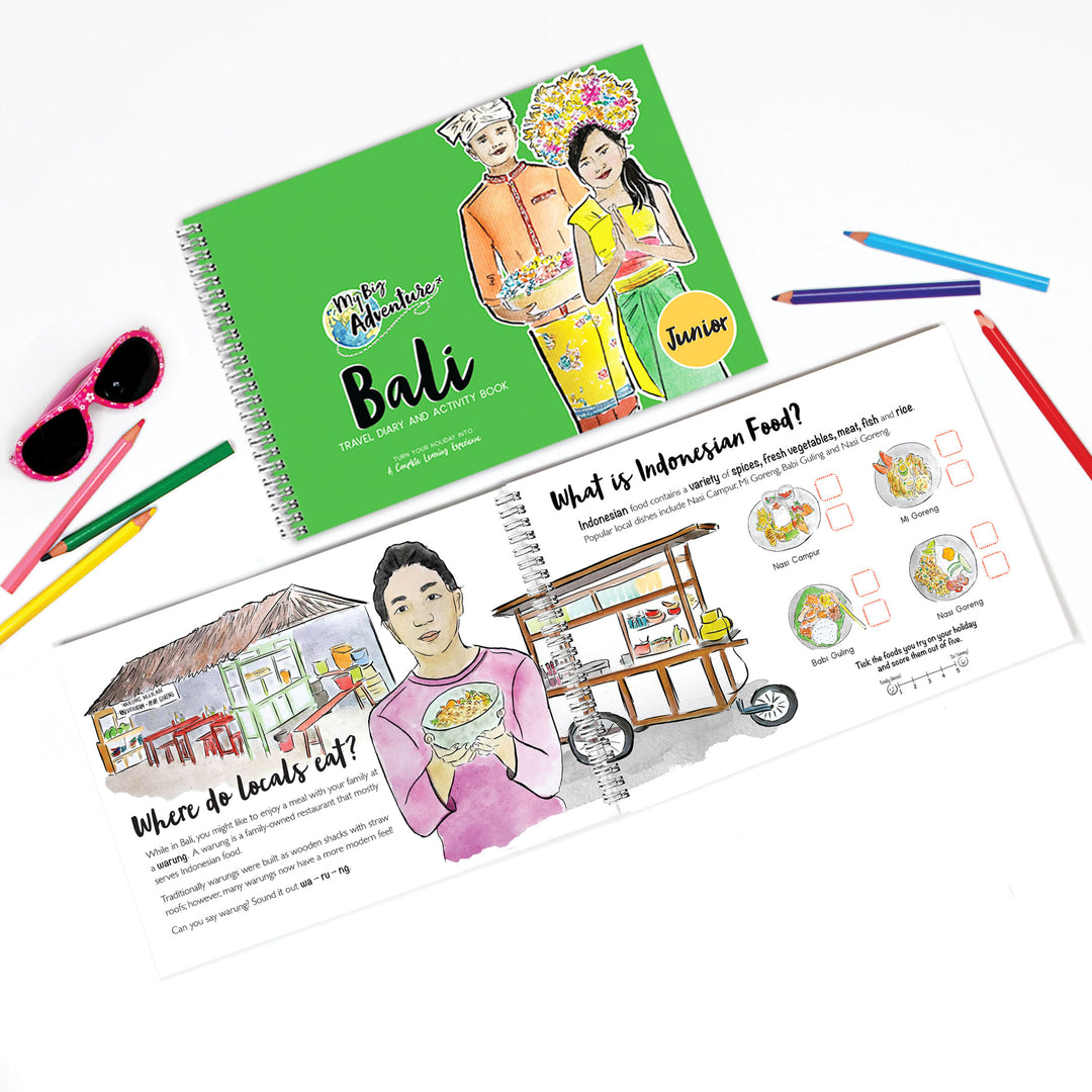 Bali Travel Diary & Activity Books Junior Edition - My Big Adventure ...