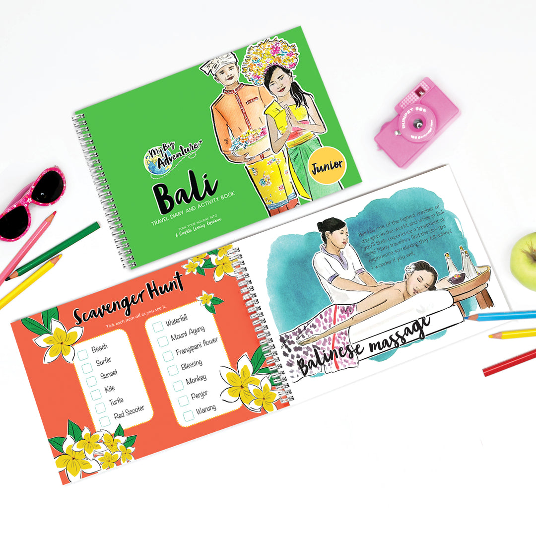 Bali Travel Diary & Activity Books Junior Edition - My Big Adventure ...