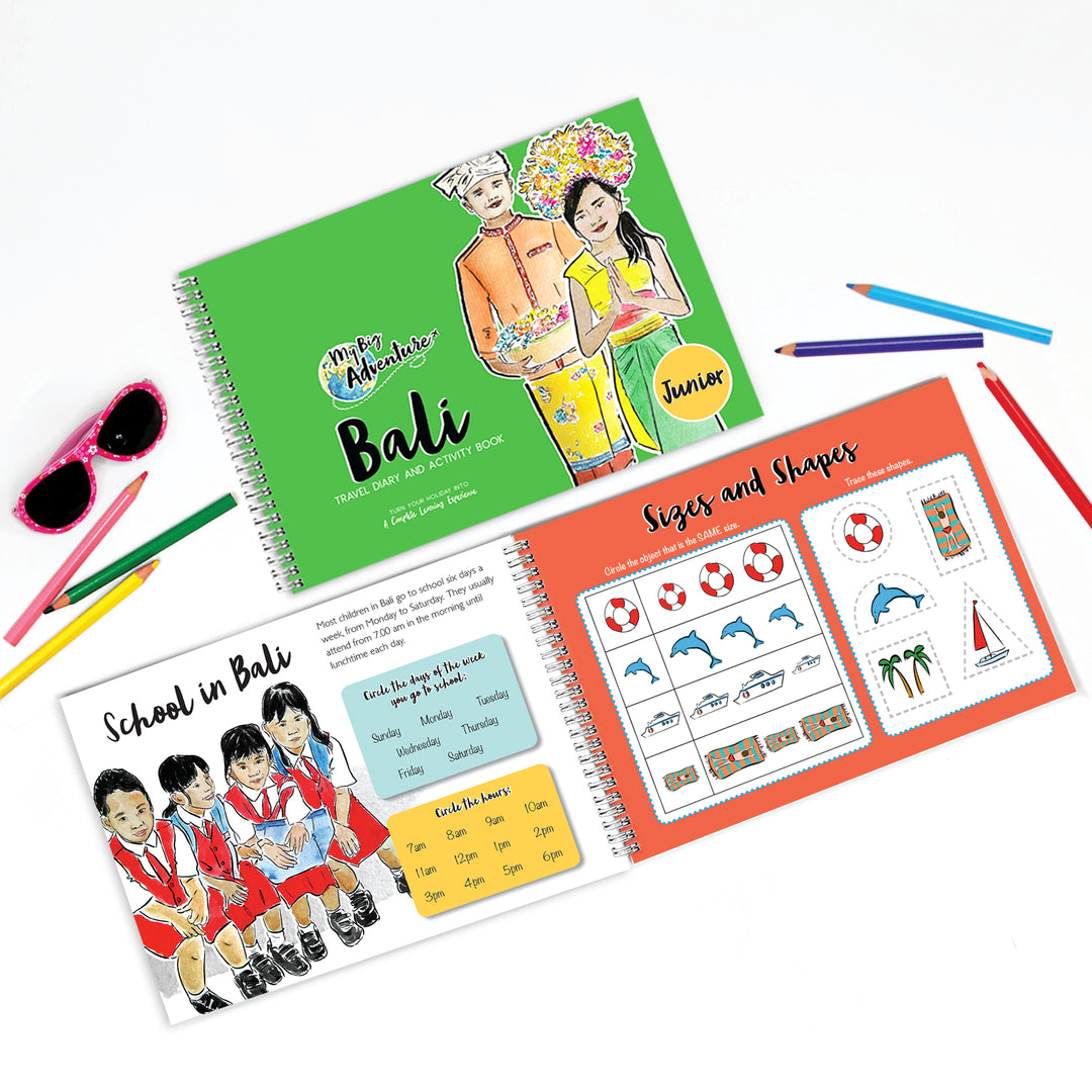Bali Travel Diary & Activity Books Junior Edition - My Big Adventure ...