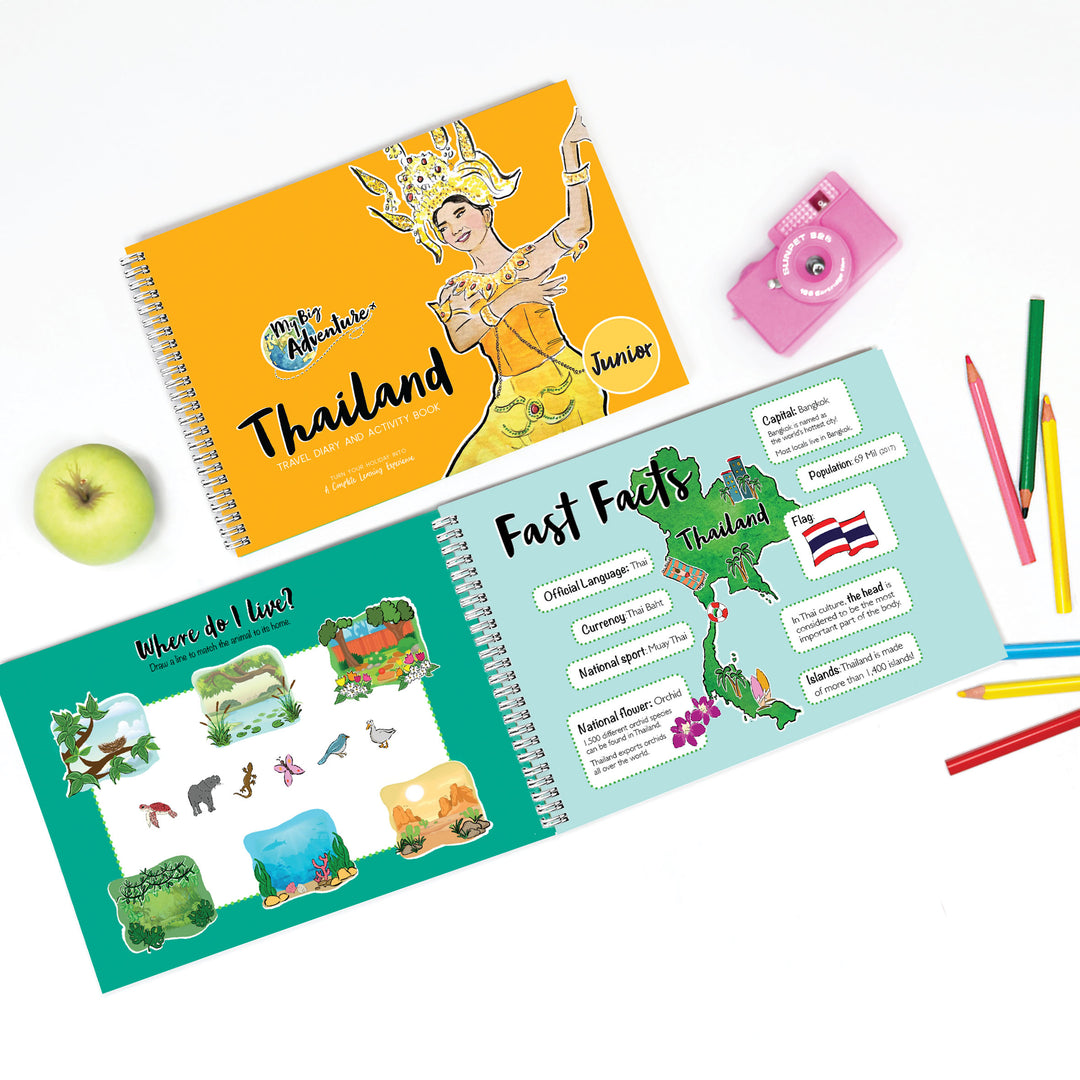 Thailand Travel Diary & Activity Books Junior Edition - My Big ...