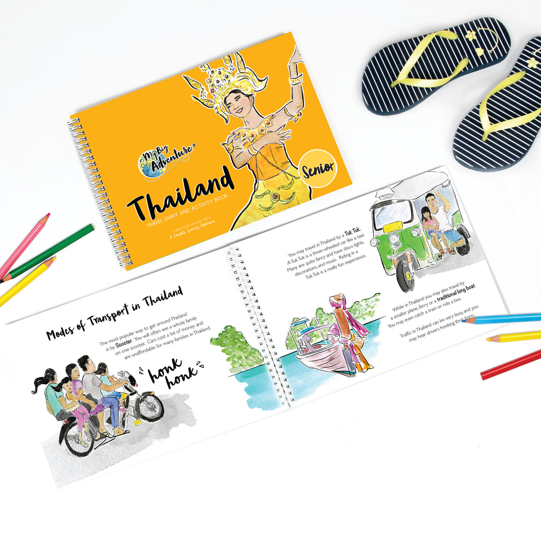 Thailand Travel Diary & Activity Books Senior Edition - My Big ...