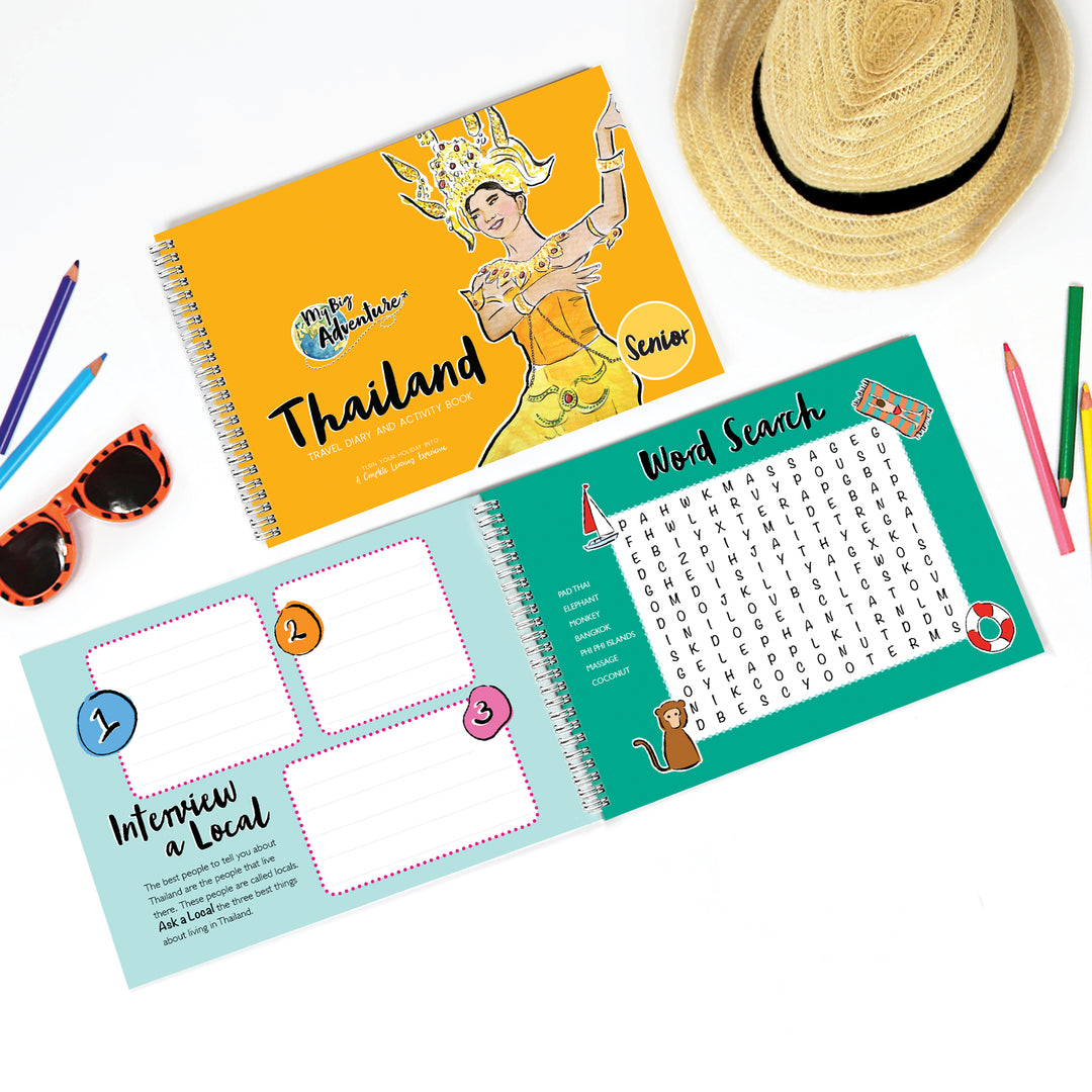 Thailand Travel Diary & Activity Books Senior Edition - My Big ...
